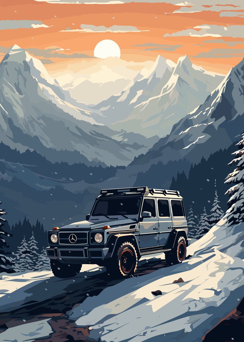'Mercedes Benz G Class' Poster, picture, metal print, paint by OTASTD ...