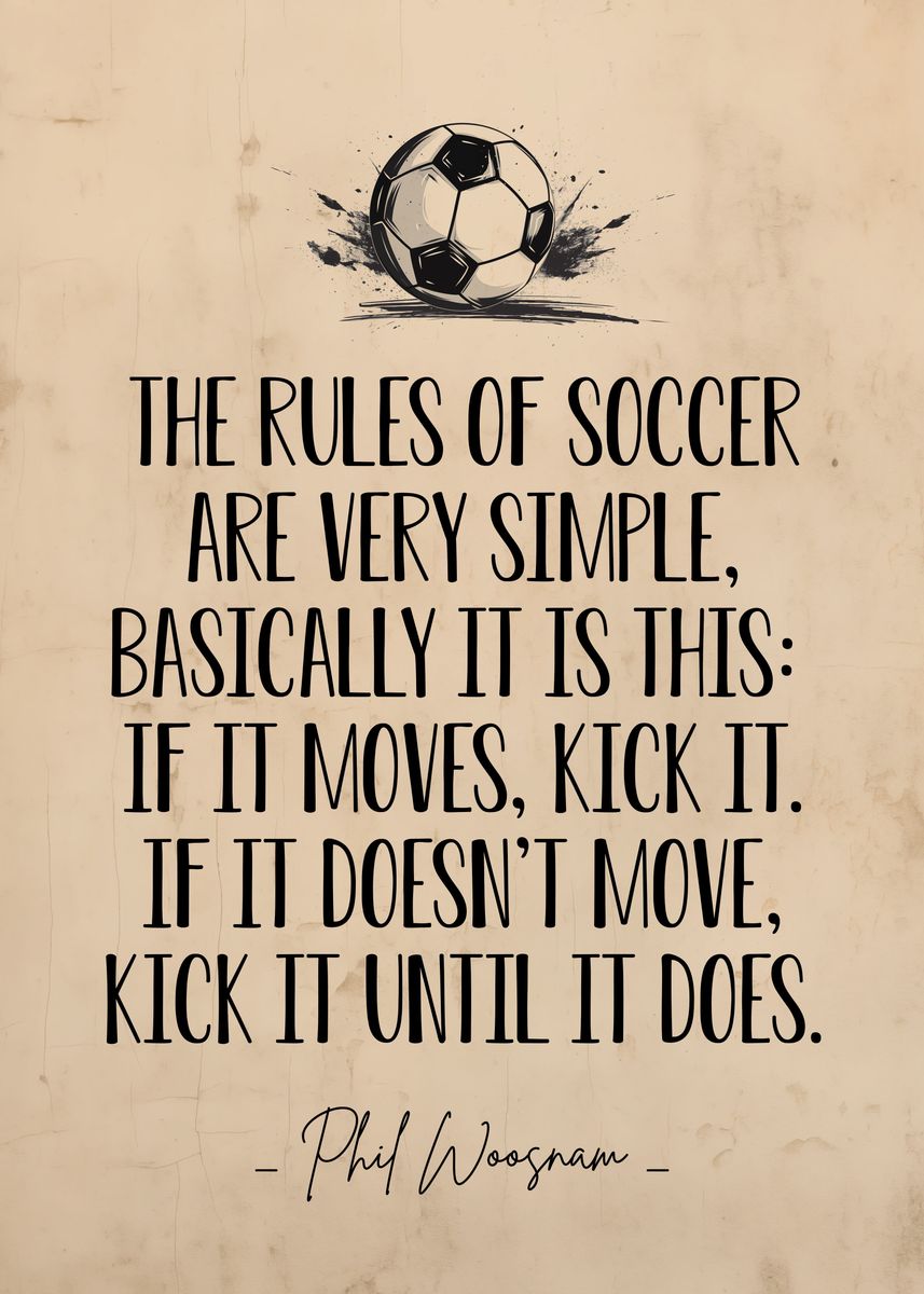 'The Rules of Soccer' Poster, picture, metal print, paint by Displates ...
