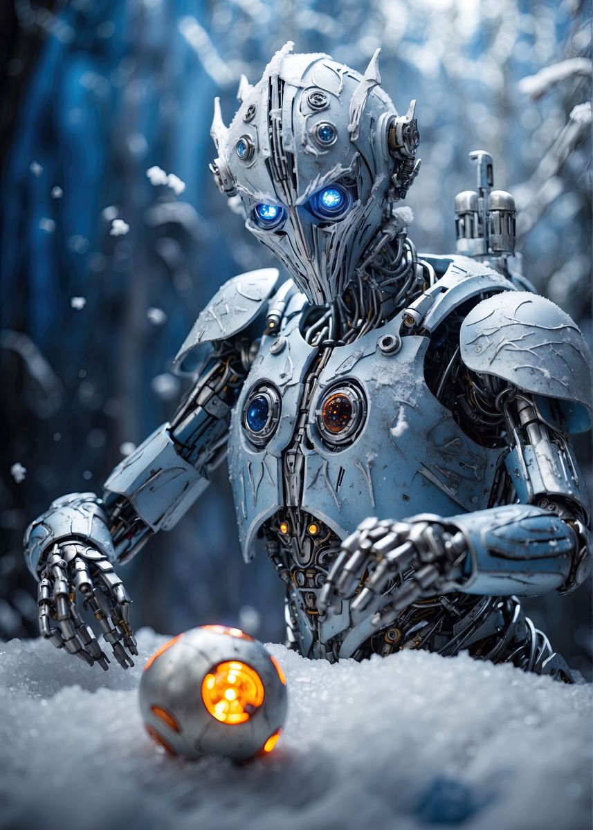 'Robotic Jack Frost' Poster, picture, metal print, paint by LP Design ...
