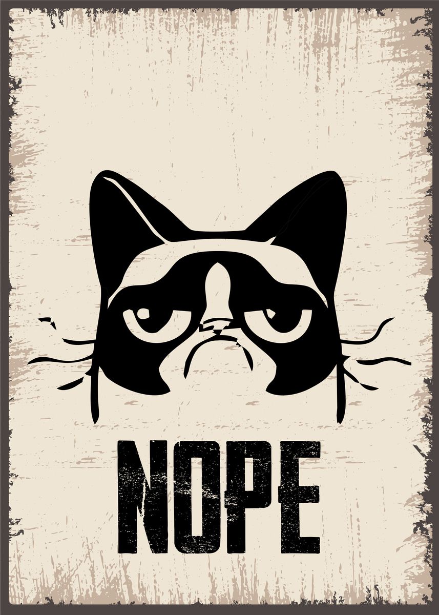 'nope meme' Poster, picture, metal print, paint by Trending Awesome ...