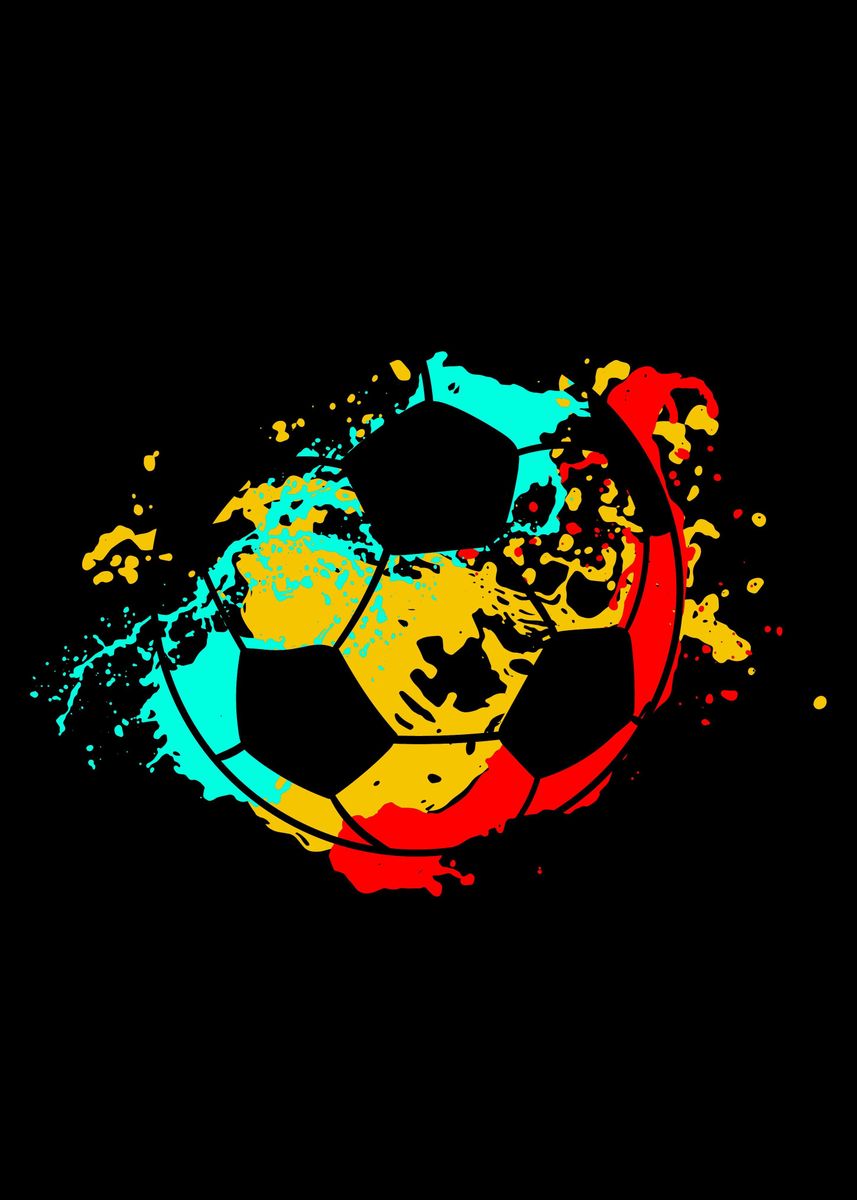 'Ball Watercolor' Poster, picture, metal print, paint by D A N | Displate