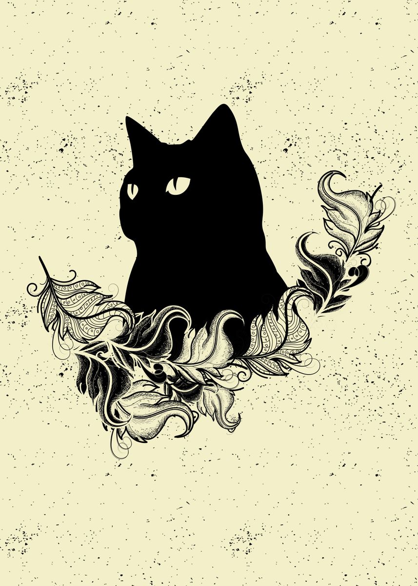 'Charismatic Cat' Poster, picture, metal print, paint by Muezzahero ...