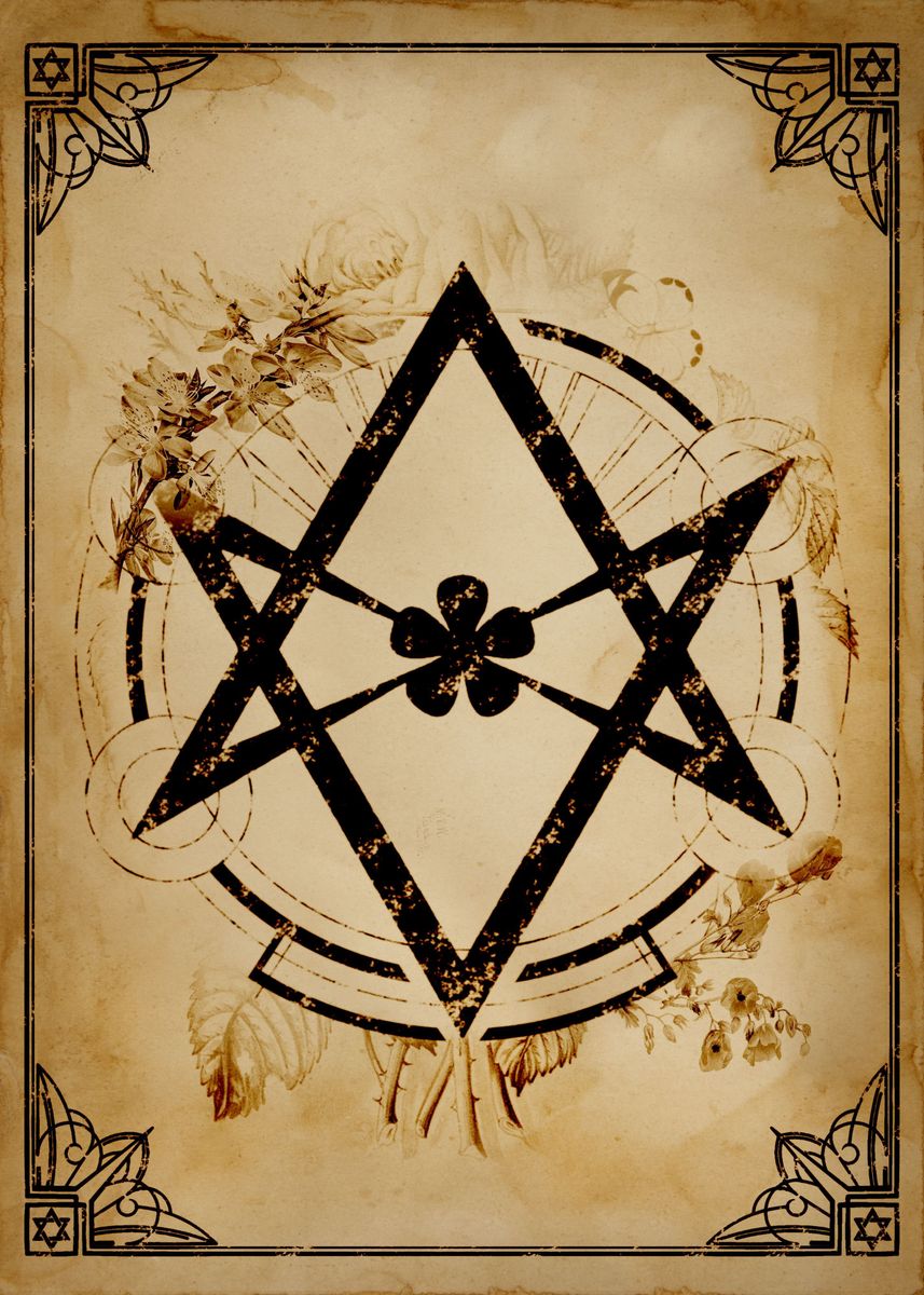 'Thelema Unicursal Hexagram' Poster, picture, metal print, paint by ...