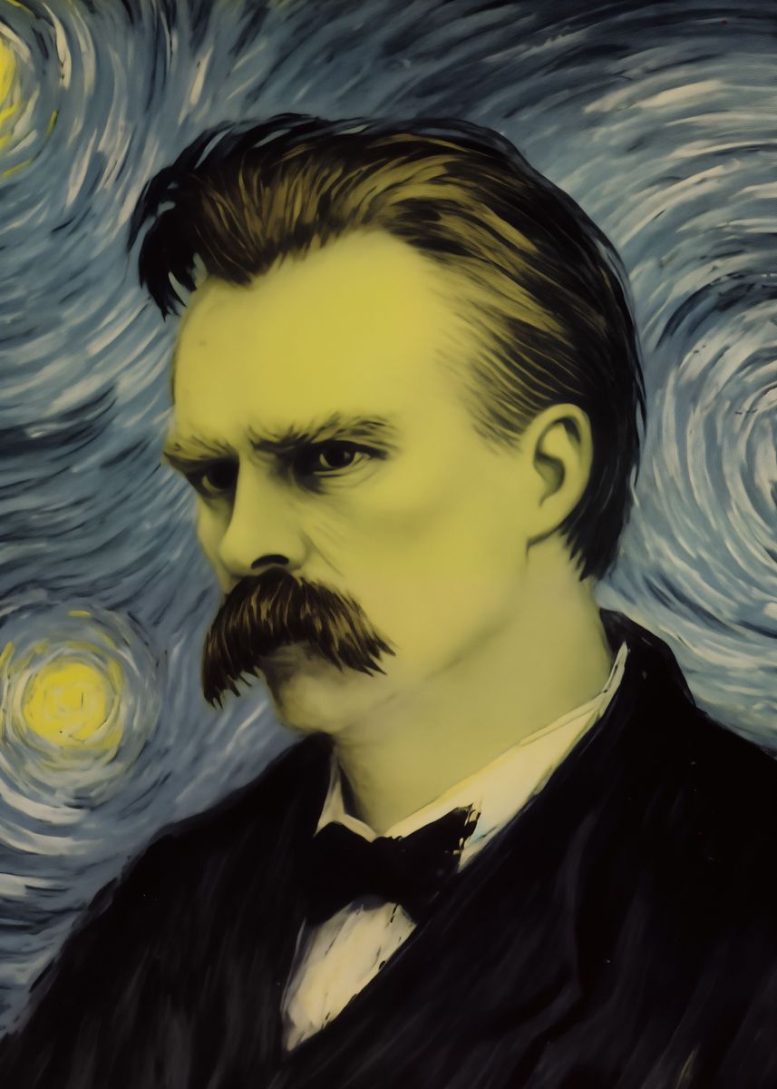 'Friedrich Nietzsche Starry' Poster, picture, metal print, paint by ...