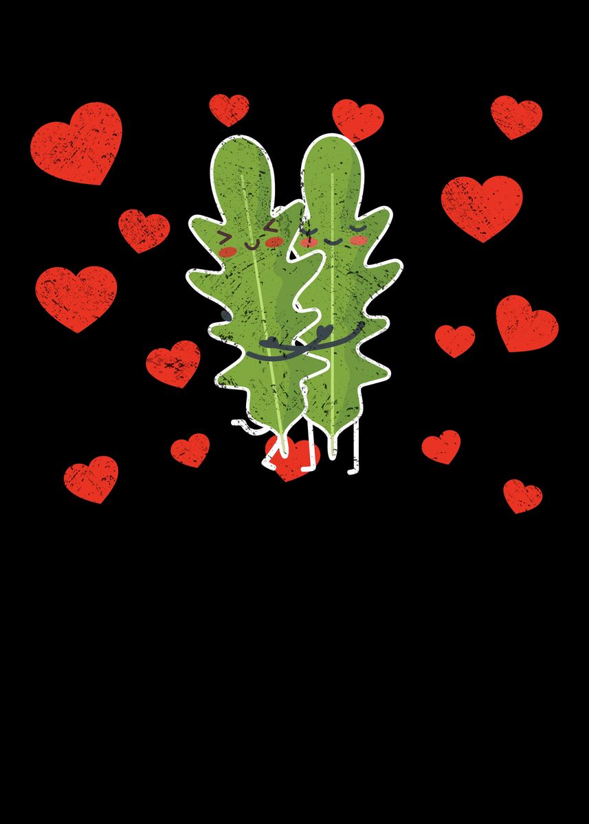 'Cute Arugula Couple' Poster, picture, metal print, paint by Lukes ...
