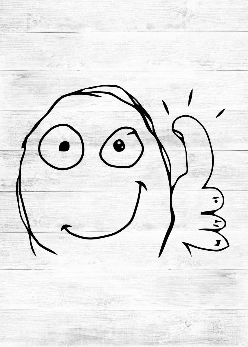 'thumb up meme' Poster, picture, metal print, paint by Top Collection ...