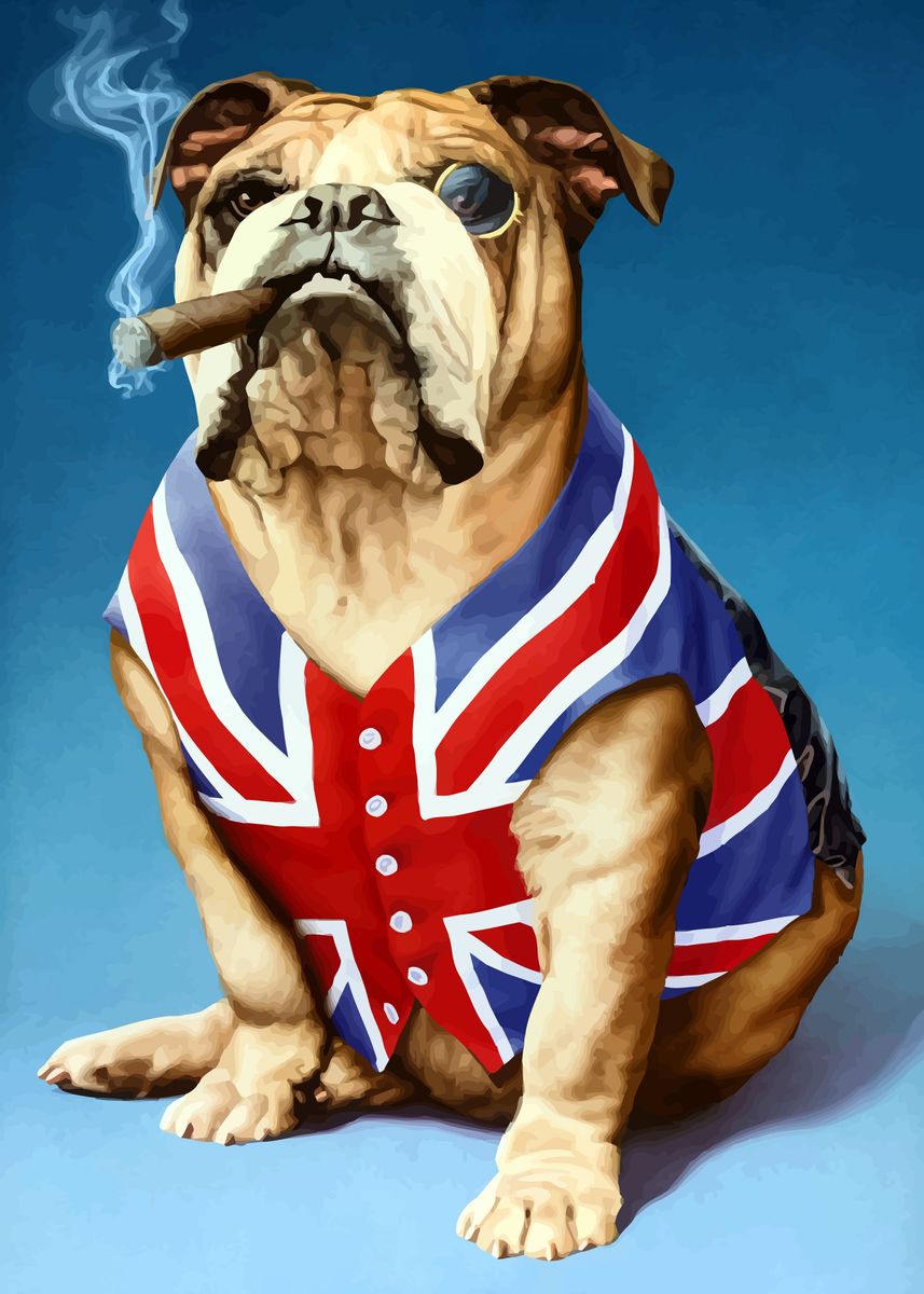'British Bulldog' Poster, picture, metal print, paint by Jamemuller Jr ...