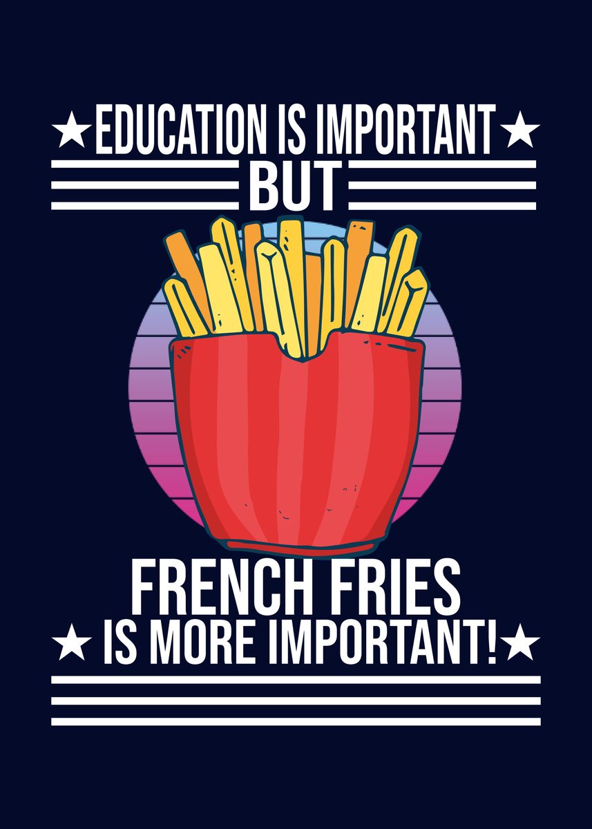 'Funny French Fries Cute' Poster, picture, metal print, paint by MzumO ...
