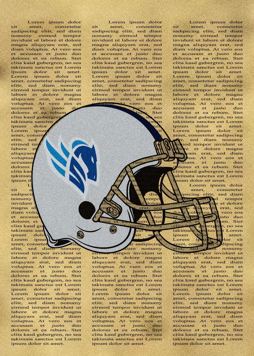'Salt Lake Stallions Helmet' Poster, picture, metal print, paint by ...