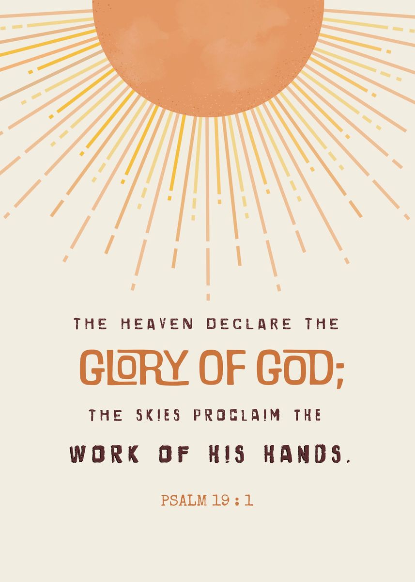 'Psalm 19 1' Poster, picture, metal print, paint by Lardis Art | Displate