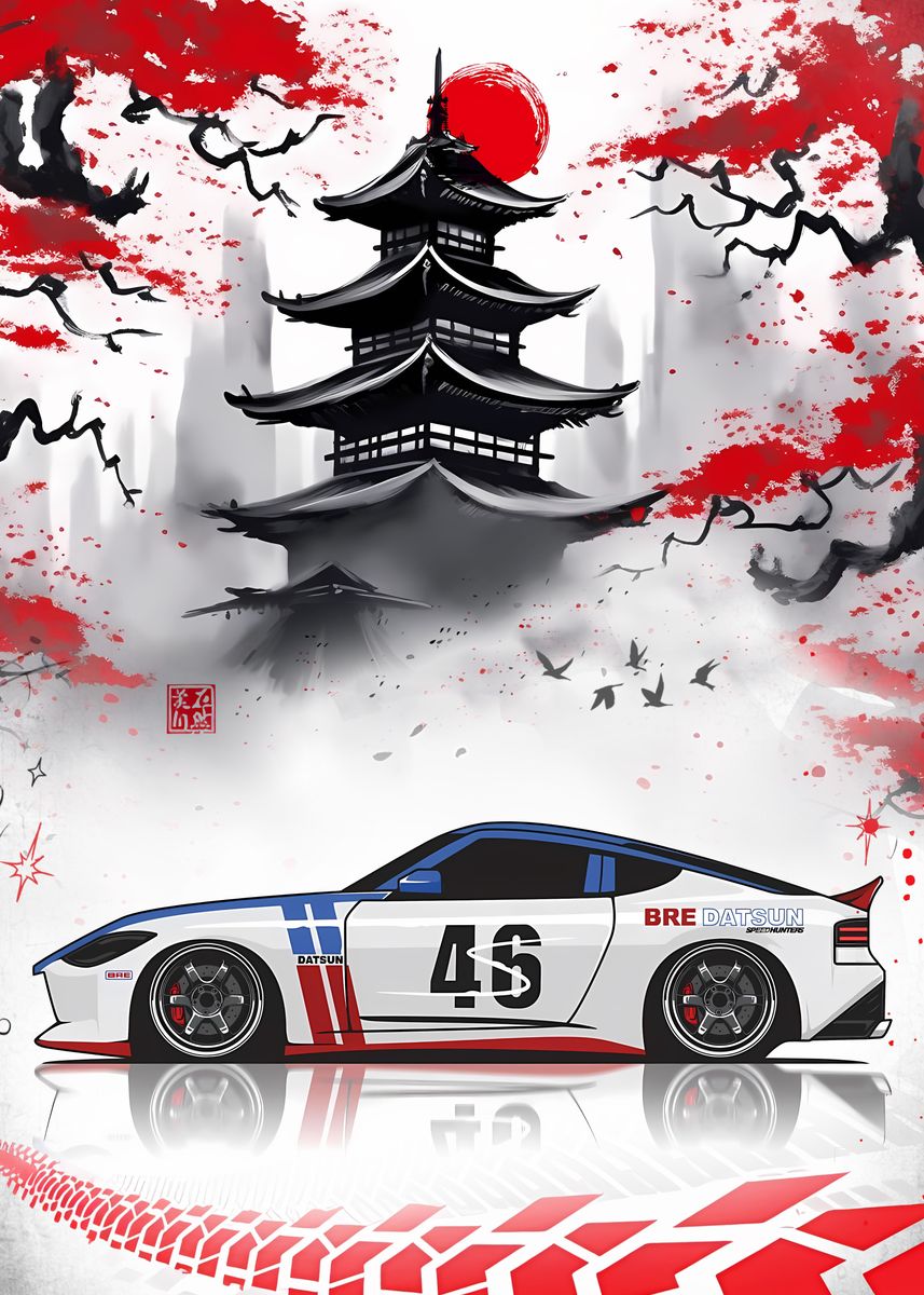 'Nissan Z Proto car' Poster, picture, metal print, paint by ALEX ...