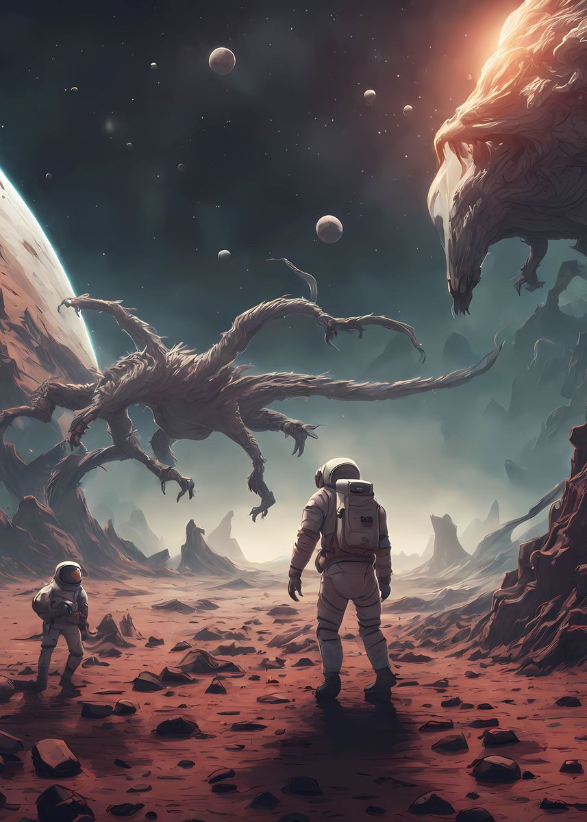 'Deep space' Poster, picture, metal print, paint by Oleksandr Kovalov ...