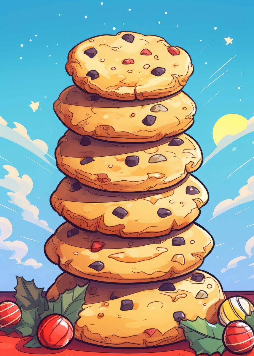 'Cookies Christmas Vibes' Poster, picture, metal print, paint by Ray ...