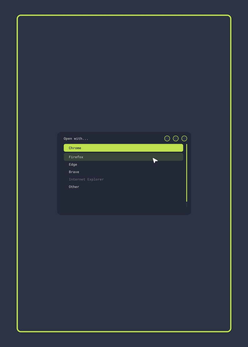 'Browser Option UX' Poster, picture, metal print, paint by Wisnu ...