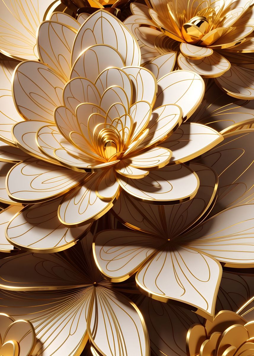 '3d art flowers' Poster, picture, metal print, paint by Ayen Khusna Art ...