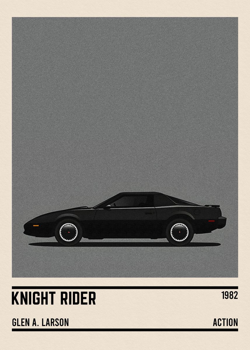 'Knight Rider tv series car' Poster, picture, metal print, paint by ...