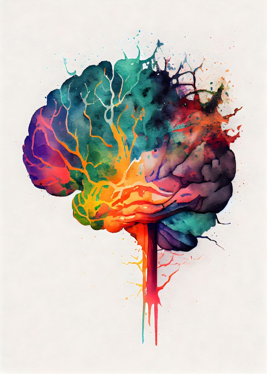 'Positive Mind' Poster, picture, metal print, paint by Zanoozi Art ...