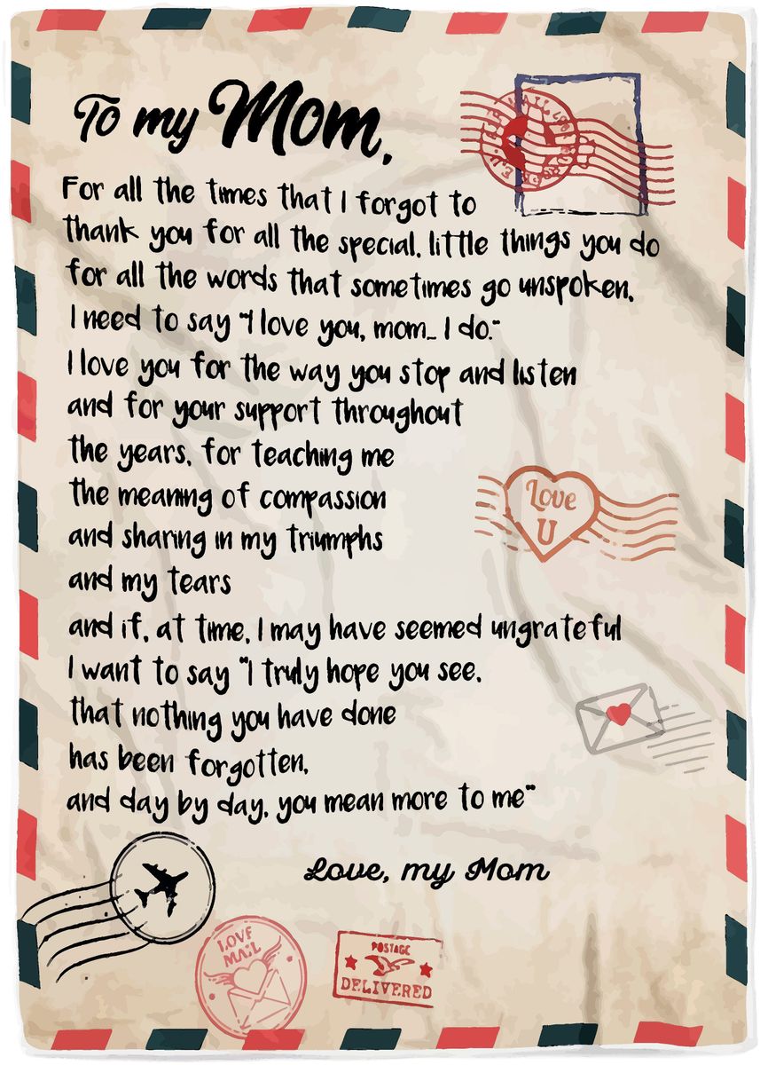 ' To My Mom' Poster, picture, metal print, paint by Nice Pictures ...