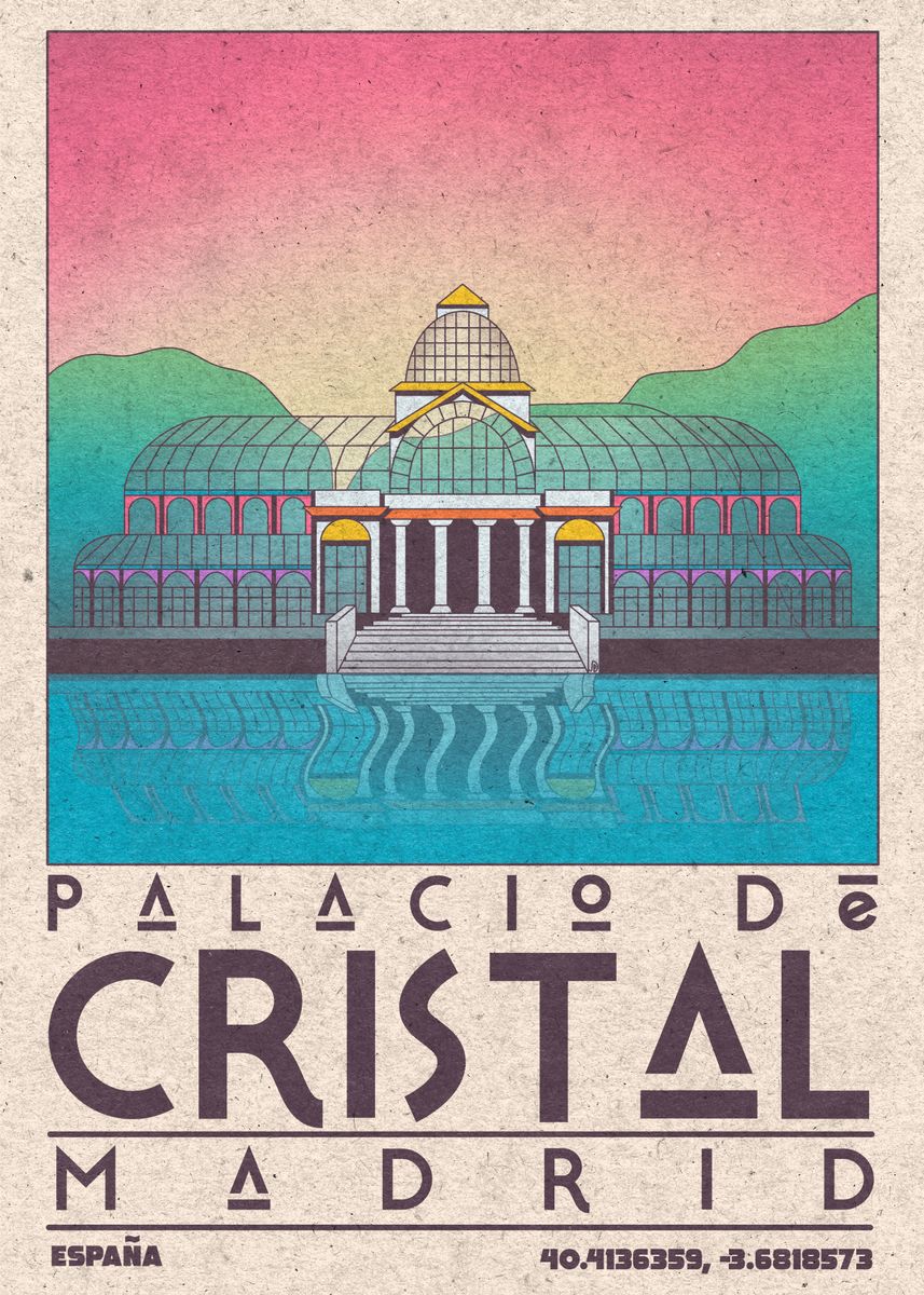 'Palacio De Cristal Madrid' Poster, picture, metal print, paint by Jake ...