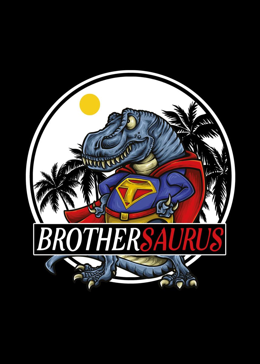 'brother dinosaur' Poster, picture, metal print, paint by Yacoub Al ...