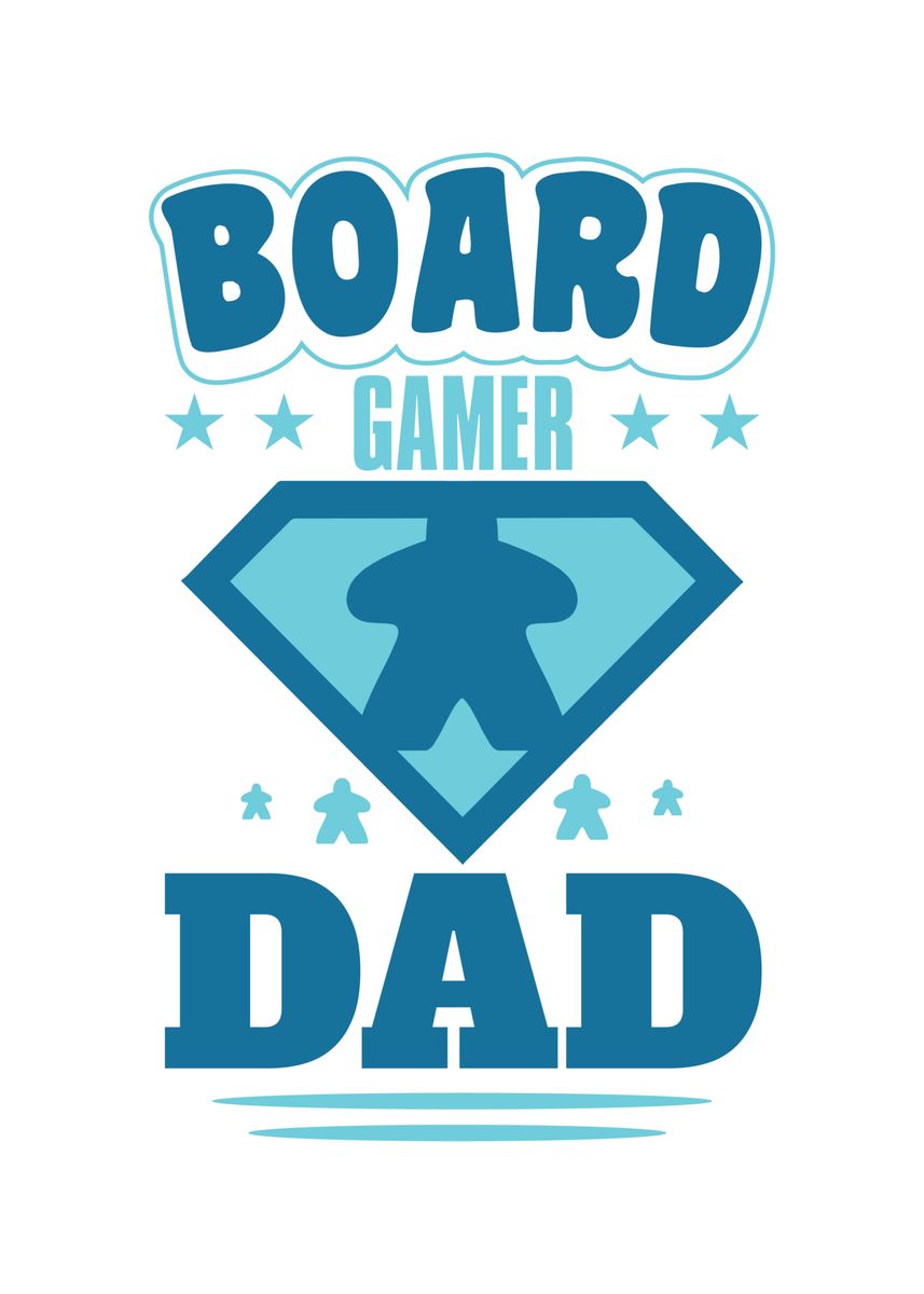 'Board game dad' Poster, picture, metal print, paint by Andreas Schellenberg | Displate