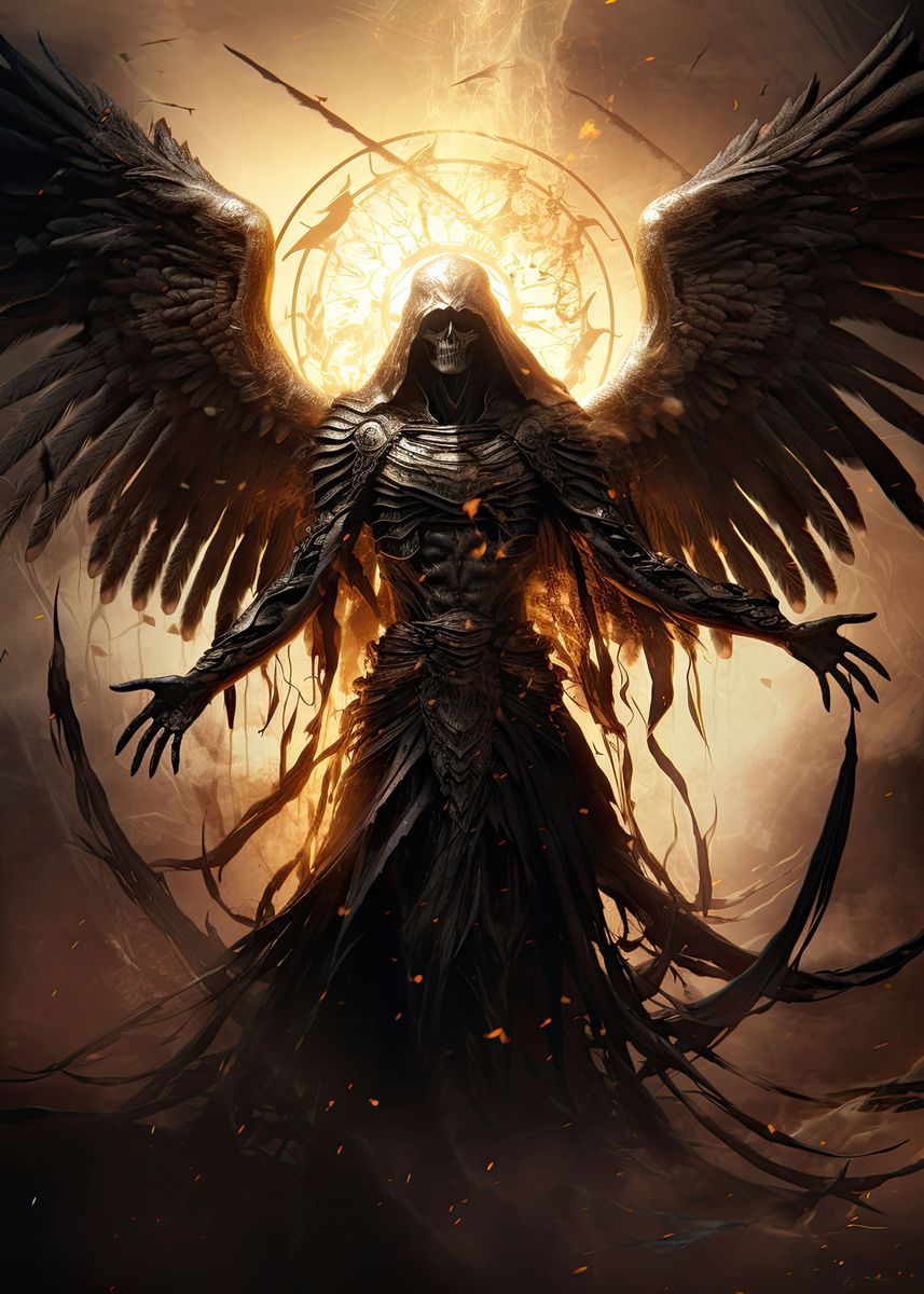'Angel Of Death' Poster, picture, metal print, paint by GLITCHED ART ...