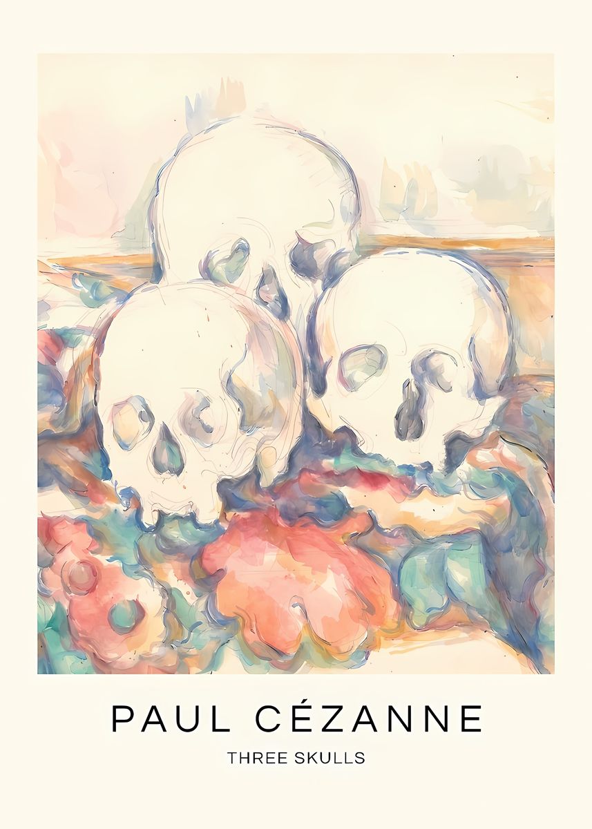 'Three Skulls' Poster, picture, metal print, paint by Awesome Famous ...
