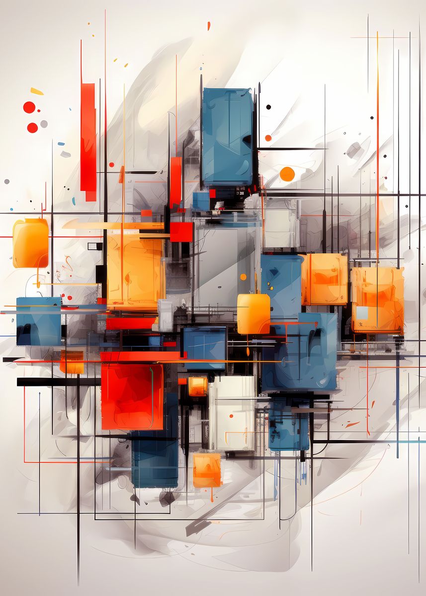 'Abstract expressionism' Poster, picture, metal print, paint by ART JOY ...