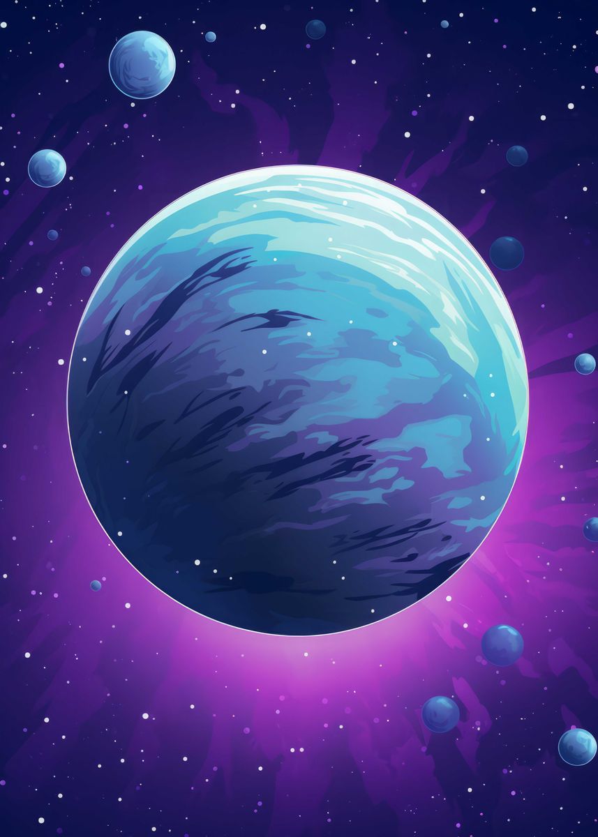 'Blue Planet' Poster, picture, metal print, paint by Oliver Qo | Displate