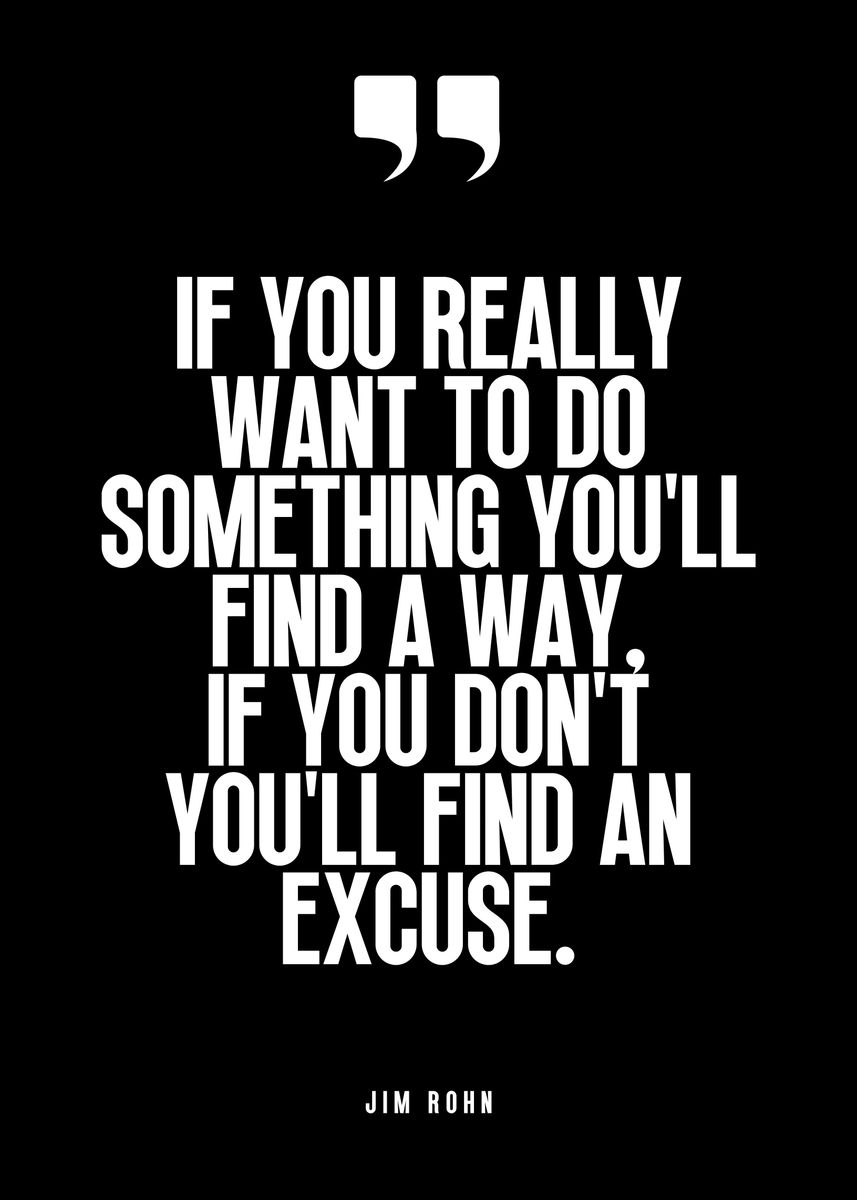 'Jim Rohn Quote' Poster, picture, metal print, paint by Wezt Studio ...