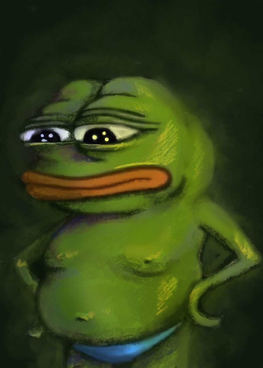 'build like this pepe' Poster, picture, metal print, paint by wine age ...