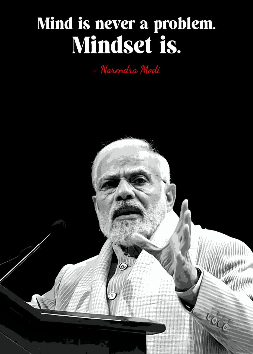 'Narendra Modi quotes ' Poster, picture, metal print, paint by TARA ART ...