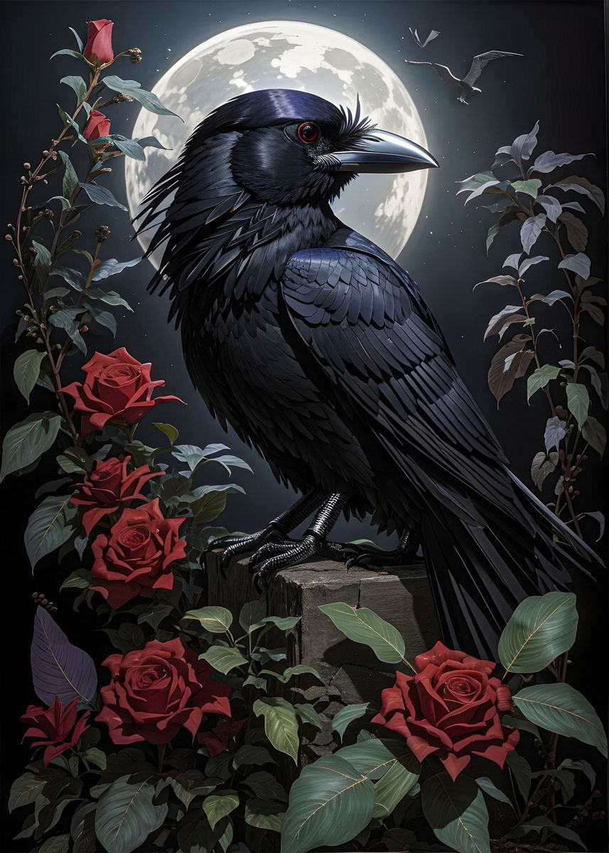 'raven' Poster, picture, metal print, paint by Plate Artistry | Displate