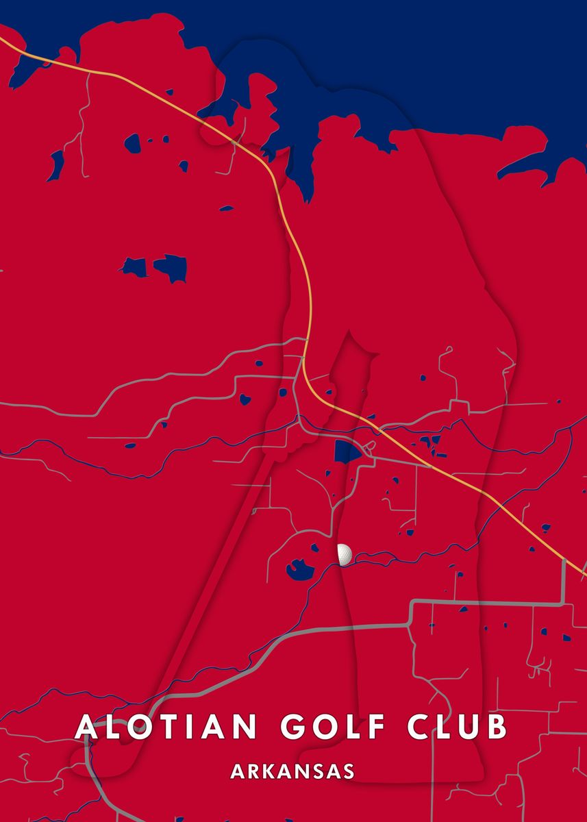 'Alotian Golf Club Alotian' Poster, picture, metal print, paint by ...