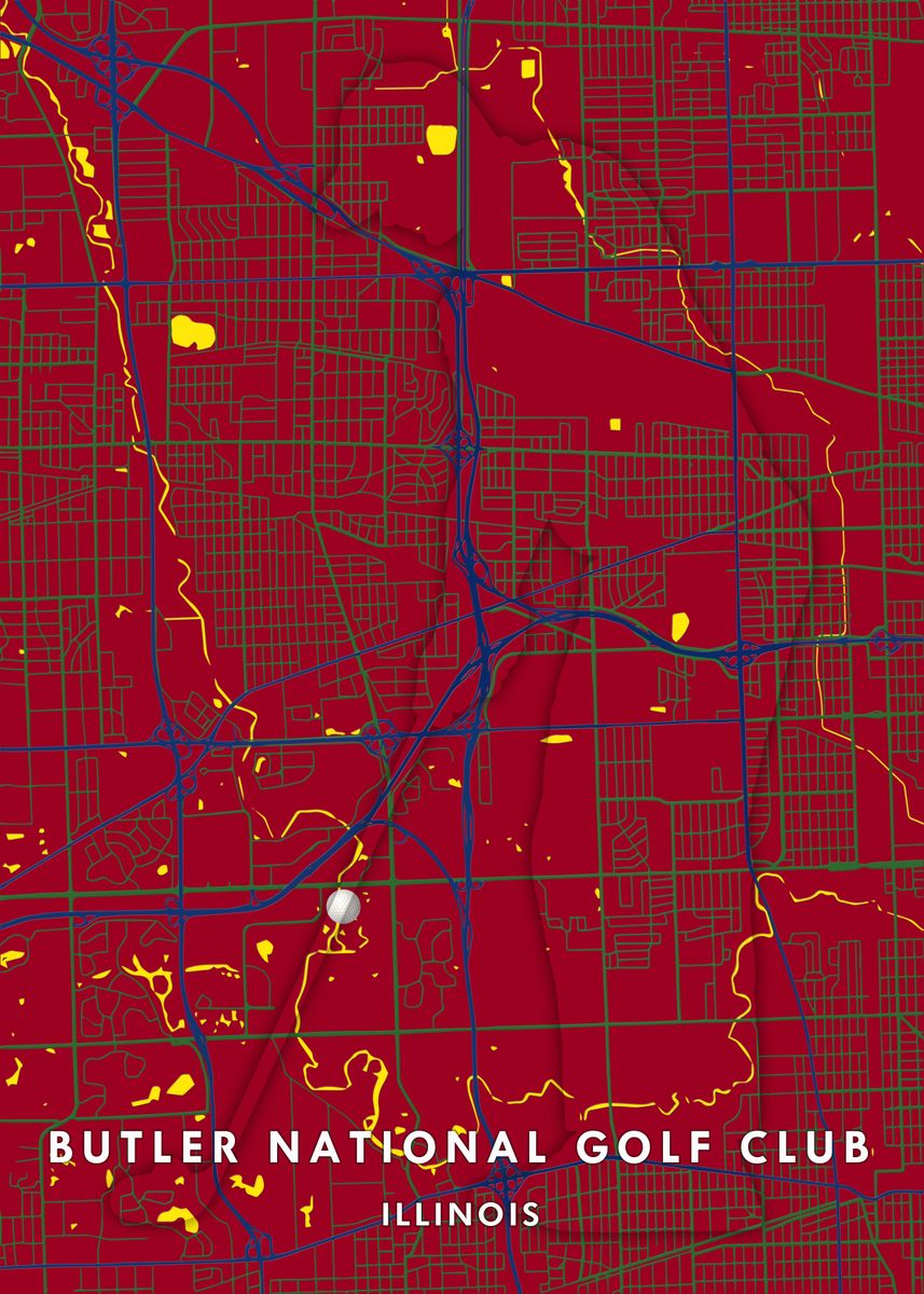 'Butler National Golf Club' Poster, picture, metal print, paint by ...