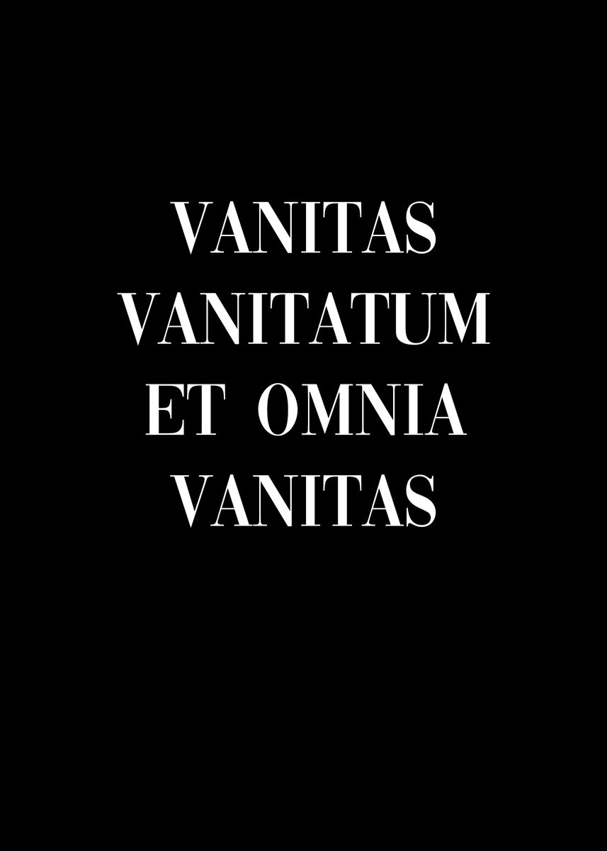 'Vanitas Vanitatum Et Omnia' Poster, picture, metal print, paint by dkDesign | Displate
