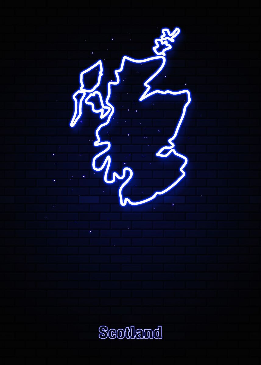 'Posters map neon ' Poster, picture, metal print, paint by Juan lee ...
