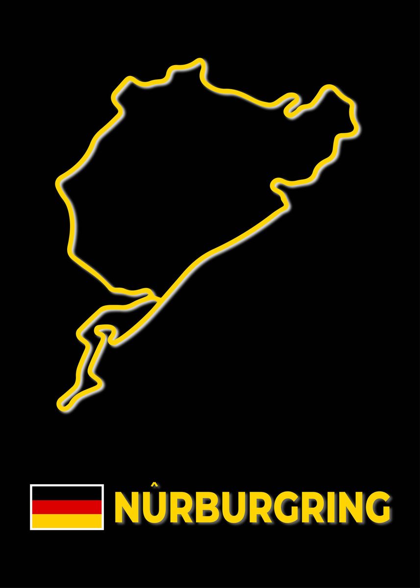 'Nurburgring Race Track' Poster, picture, metal print, paint by DASDOFF ...