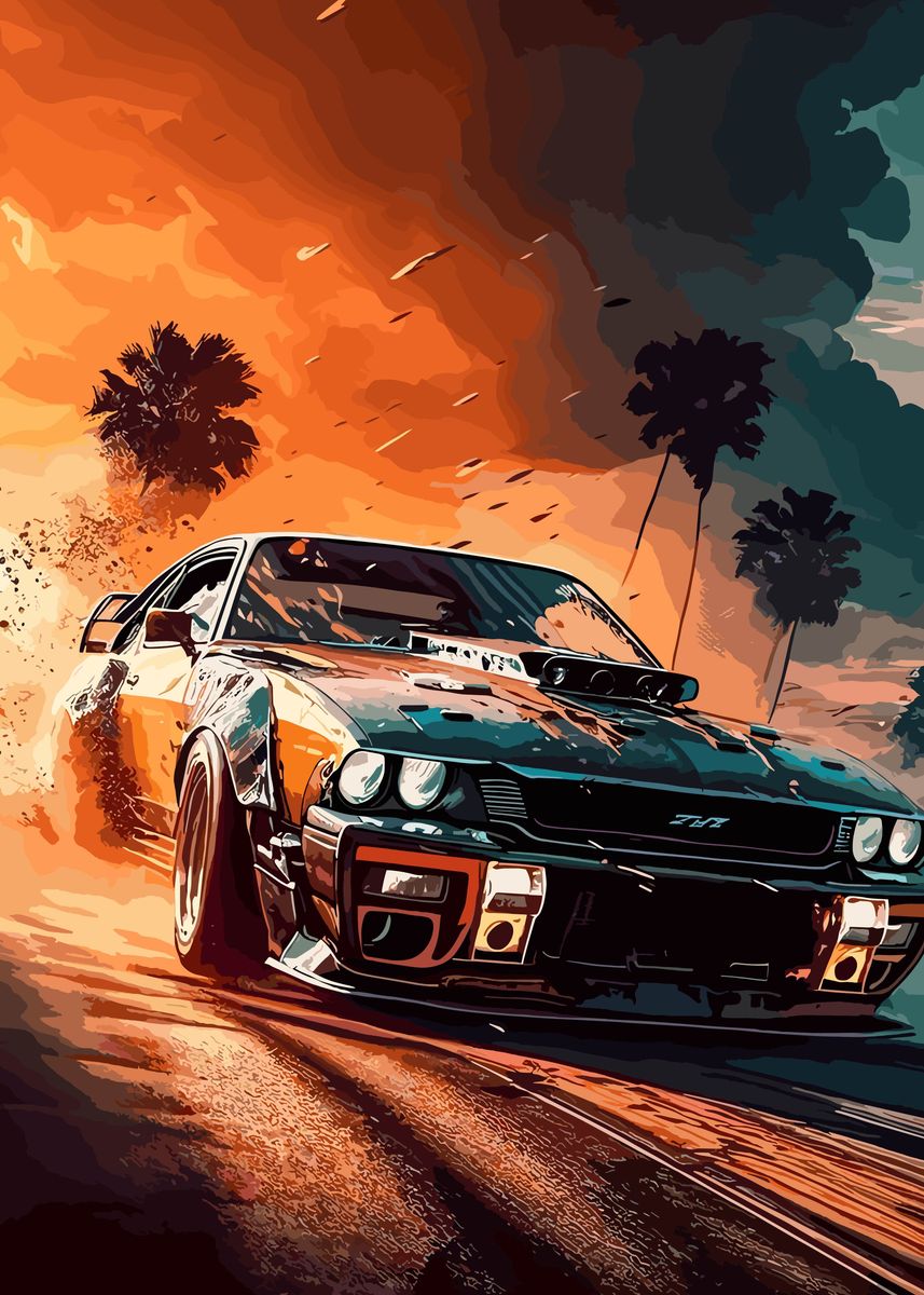 'car' Poster, picture, metal print, paint by Ellia Devon | Displate