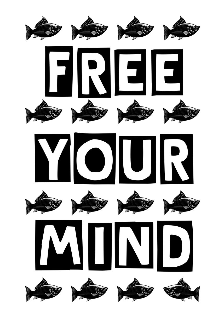 'FREE YOU MIND No 10' Poster, picture, metal print, paint by KuhlArt ...