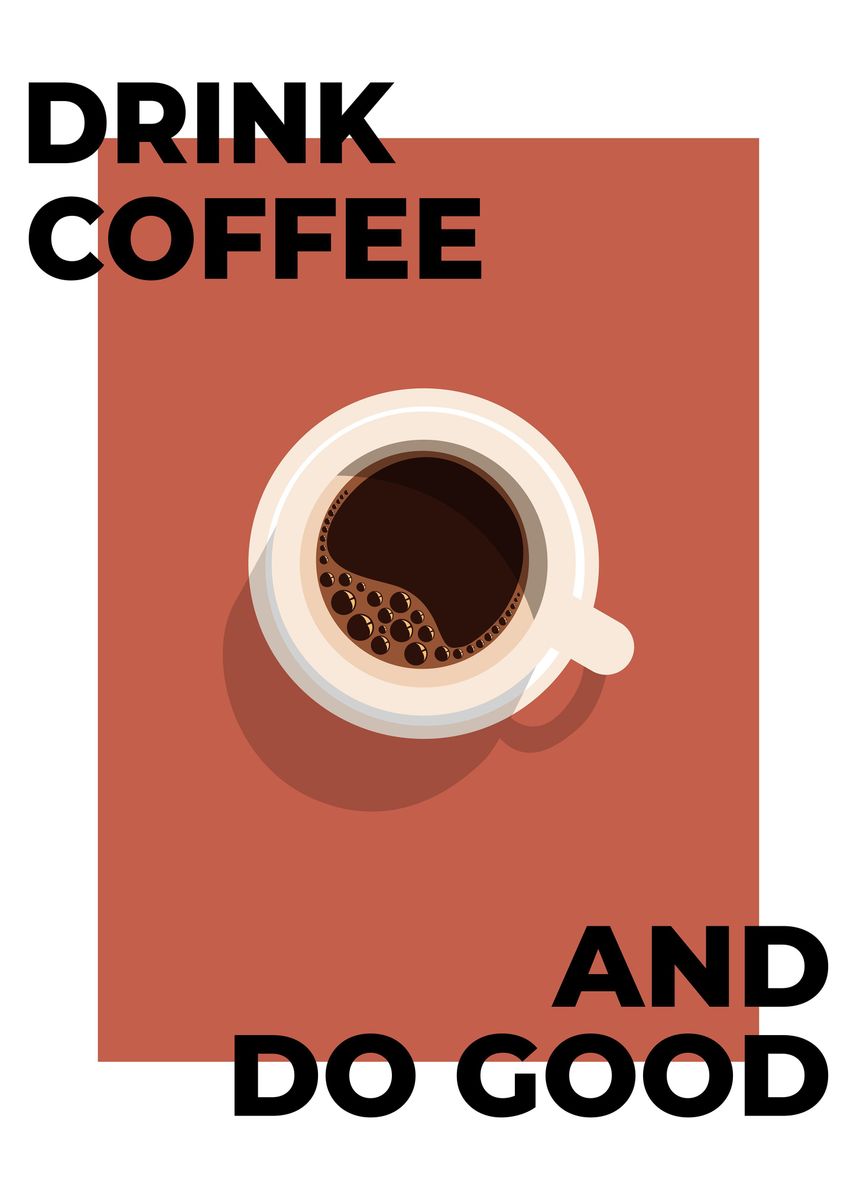'Coffee Set Posters' Poster, picture, metal print, paint by DASDOFF ...