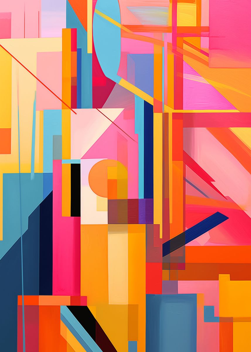 'Irregular Shapes' Poster, picture, metal print, paint by Akaiji | Displate