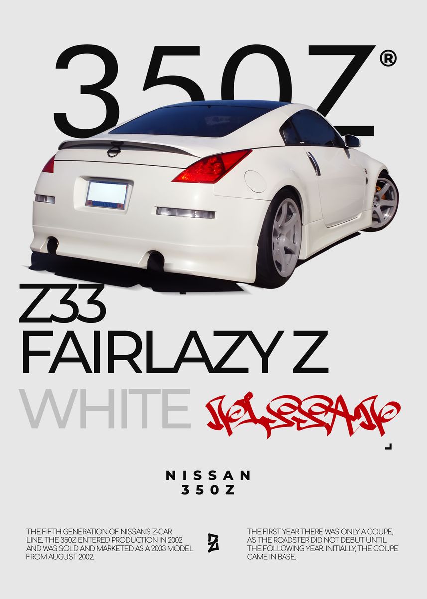 'Nissan 350Z' Poster, picture, metal print, paint by Aliigal Artwork ...
