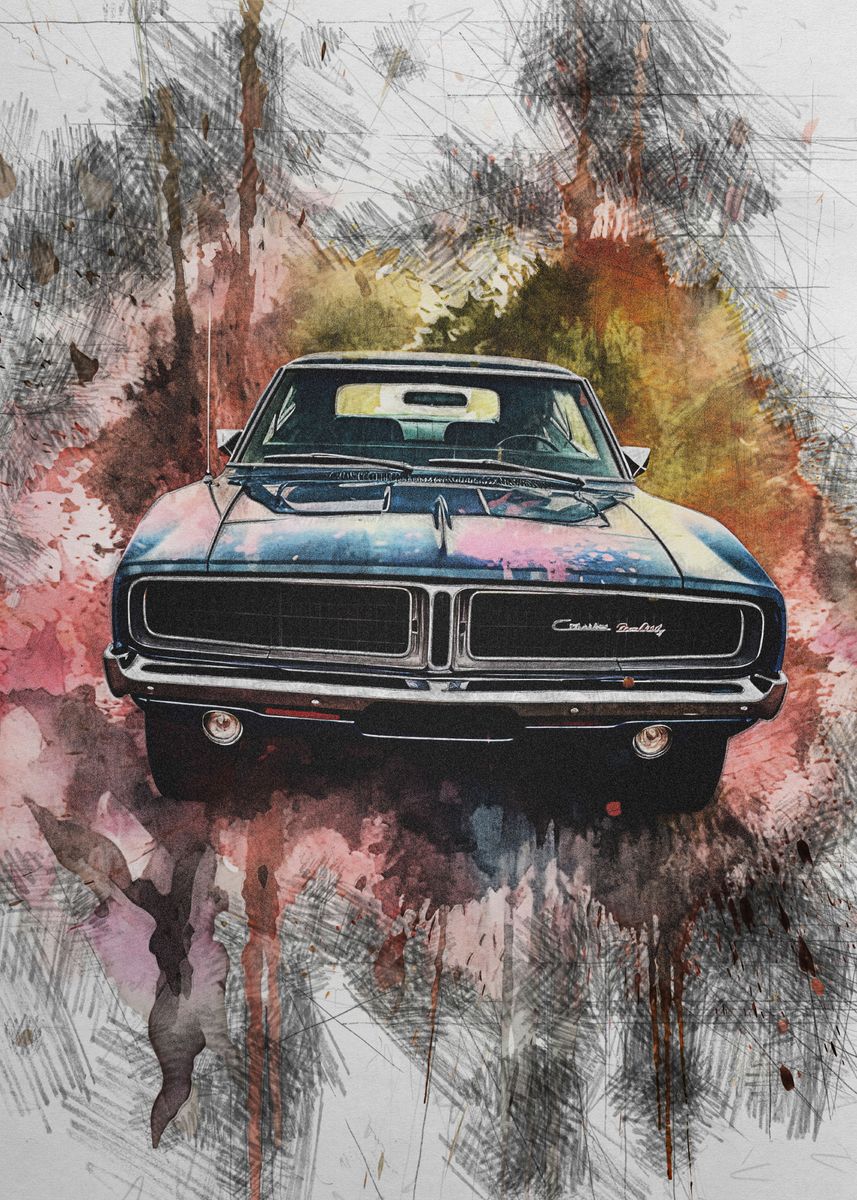 'Dodge Charger' Poster, picture, metal print, paint by Salvatore Armani ...