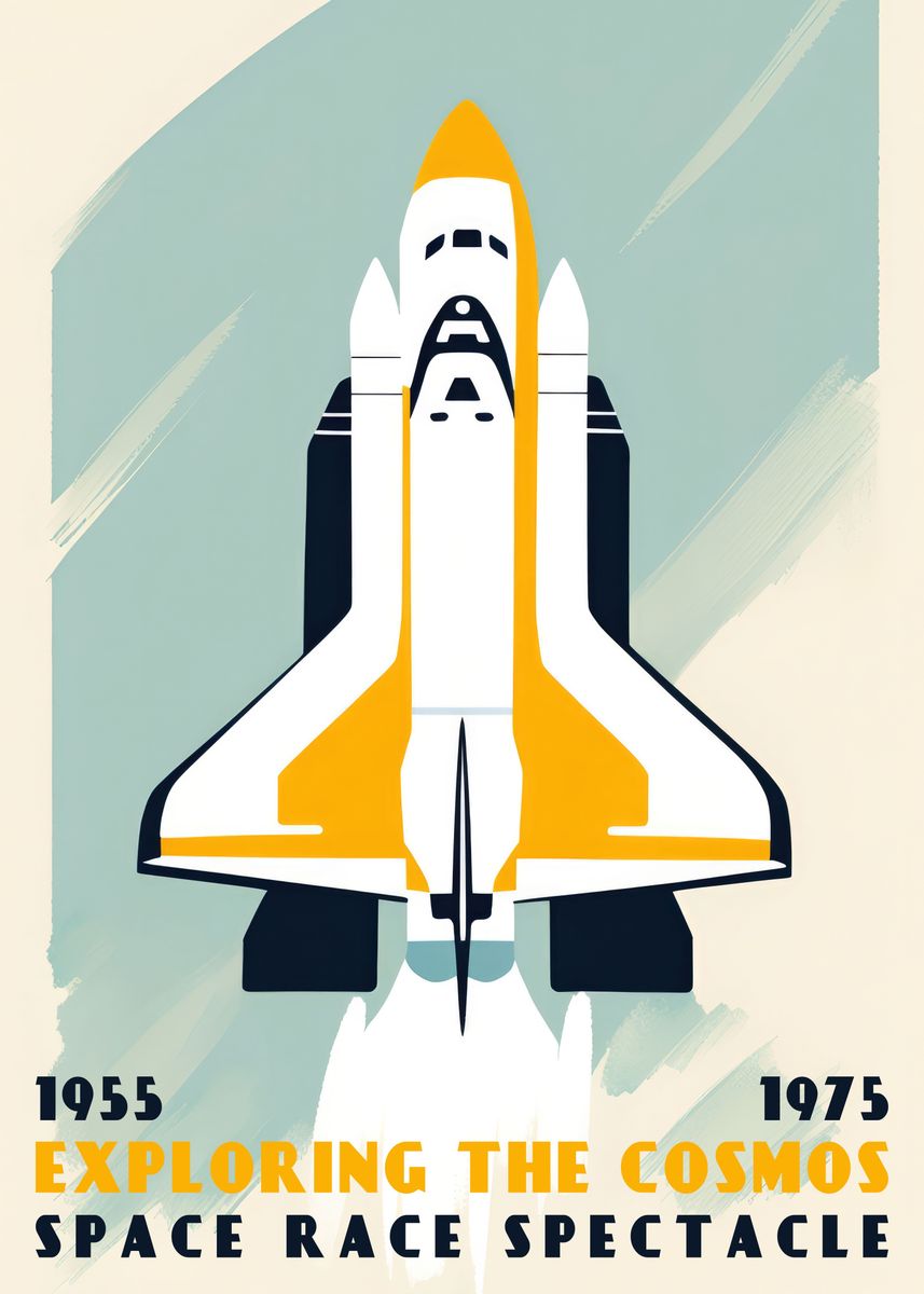 'Space Shuttle Poster' Poster, picture, metal print, paint by ...