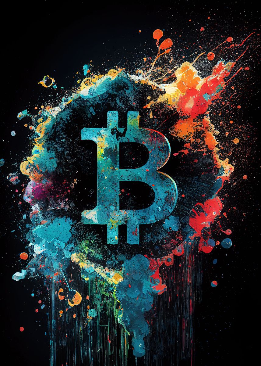 'Bitcoin Art' Poster, picture, metal print, paint by The Fire | Displate
