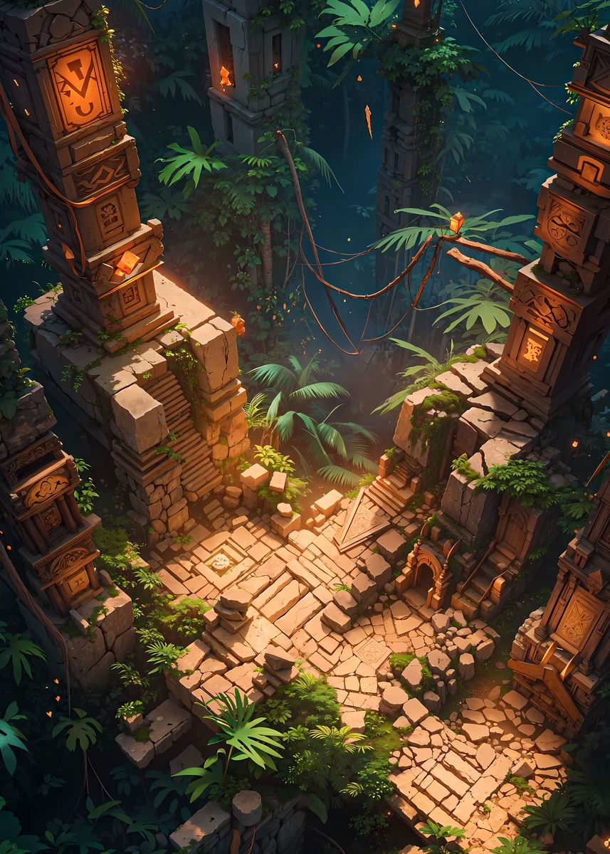 'Ancient Sanctuary' Poster, picture, metal print, paint by SideygitArt ...