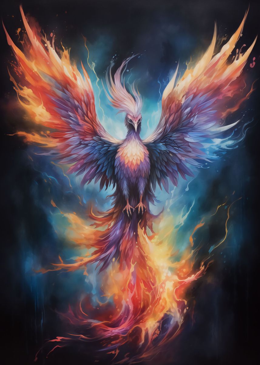 'Phoenix' Poster, picture, metal print, paint by Olaffskater | Displate