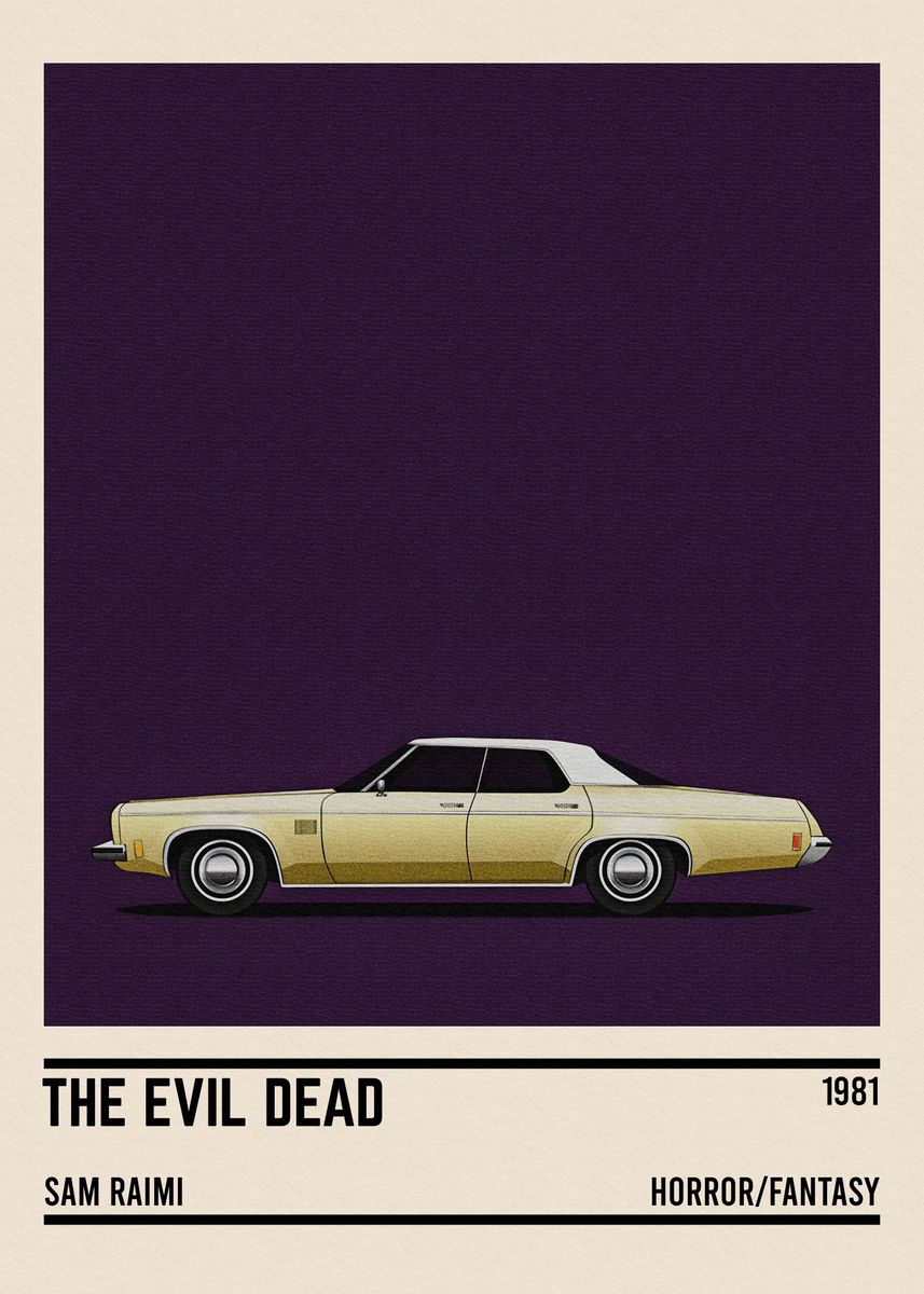 'The Evil Dead car movie' Poster, picture, metal print, paint by Louise ...
