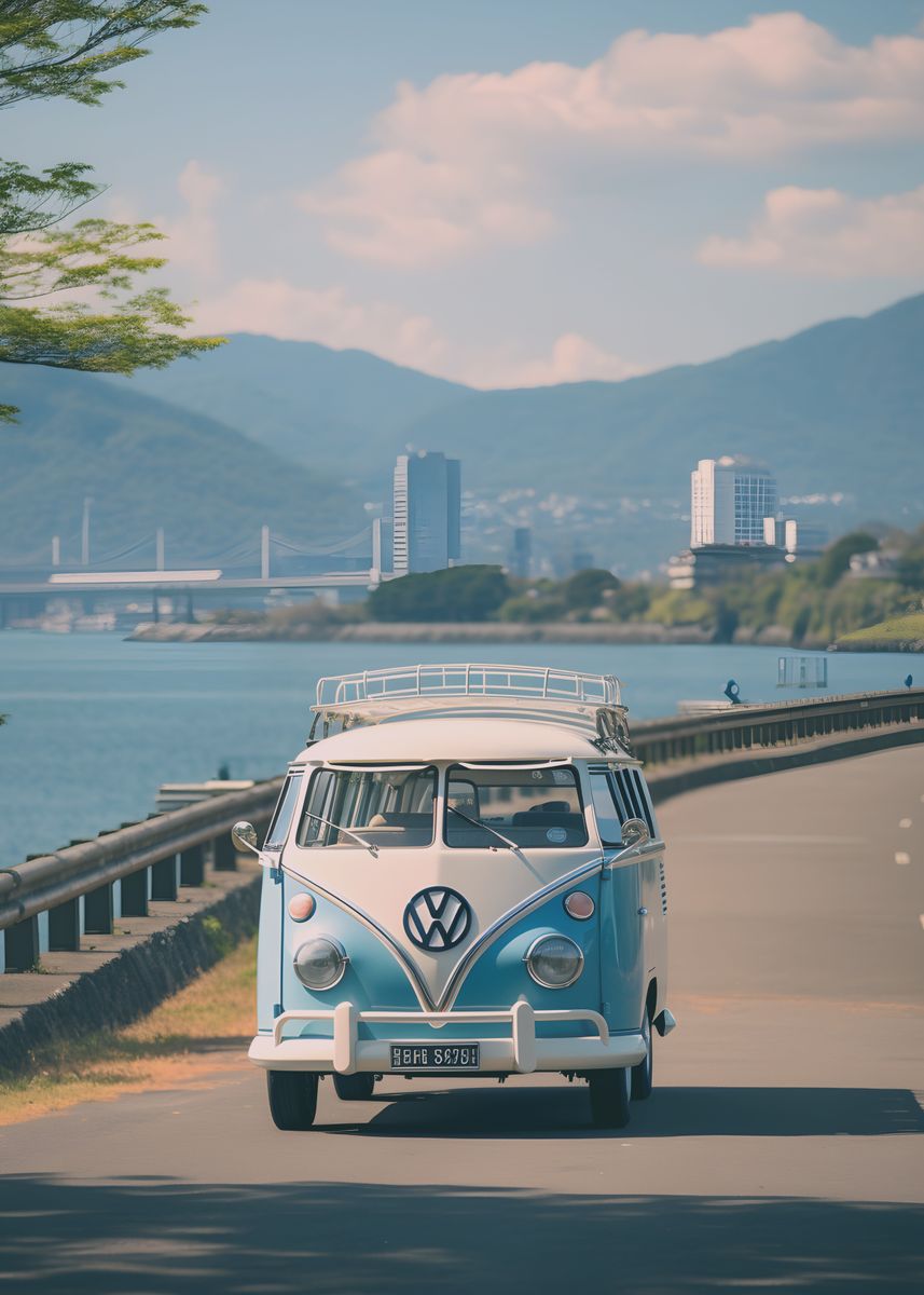 'Volkswagen Bus Photography' Poster, picture, metal print, paint by ...